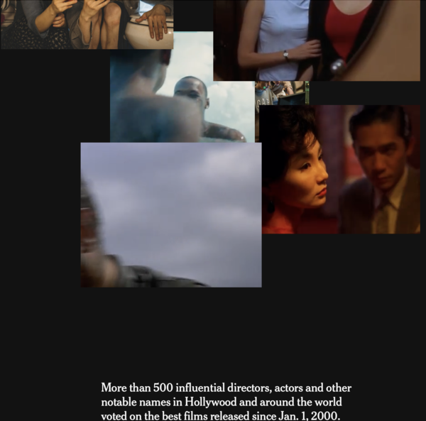 NYT가 뽑은 21세기 최고의 영화 100선(The 100 Best Movies of the 21st Century)?